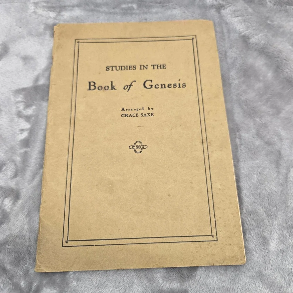 Other | Vintage Studies In The Book Of Genesis By Grace Saxe Bible ...